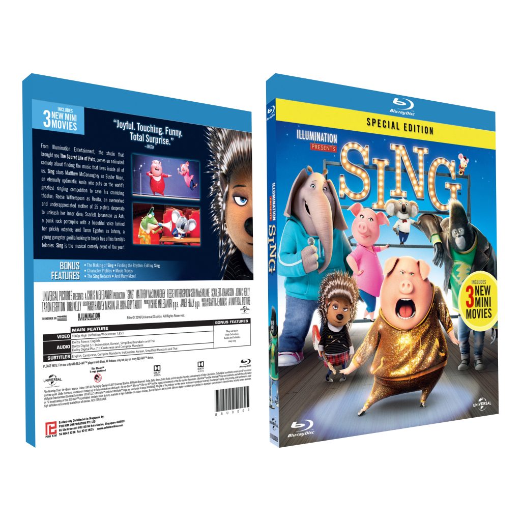 SING (Special BONUS Edition) (Blu-ray) - Poh Kim Video