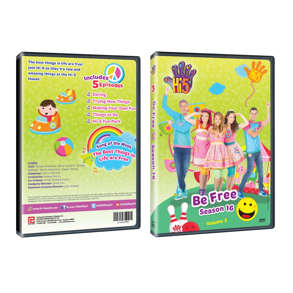 Hi-5 Season 16 Volume 3 : Be Free (DVD) - Poh Kim Video
